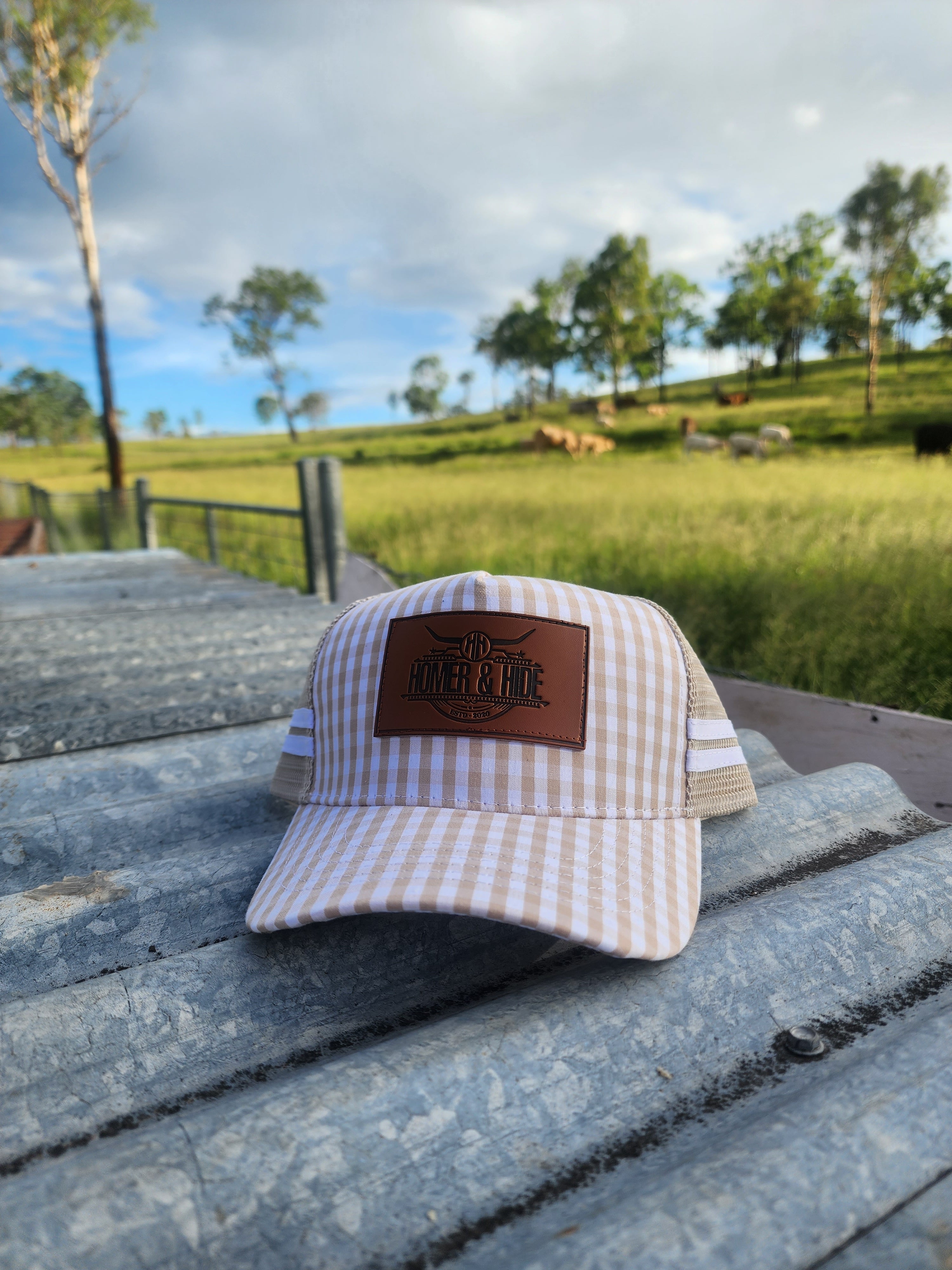 Stone gingham (patch) – Homer and Hide